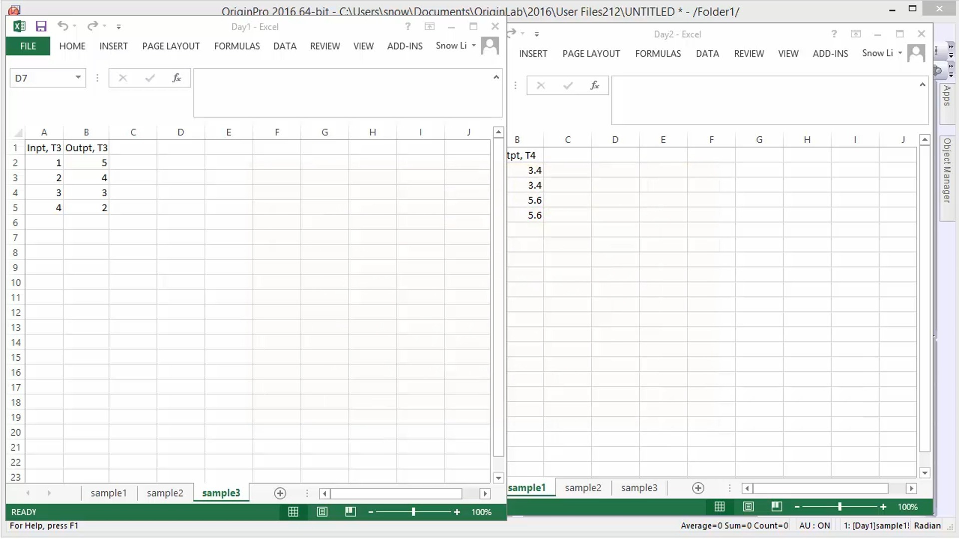 Origin视频教程-Excel 文件导入