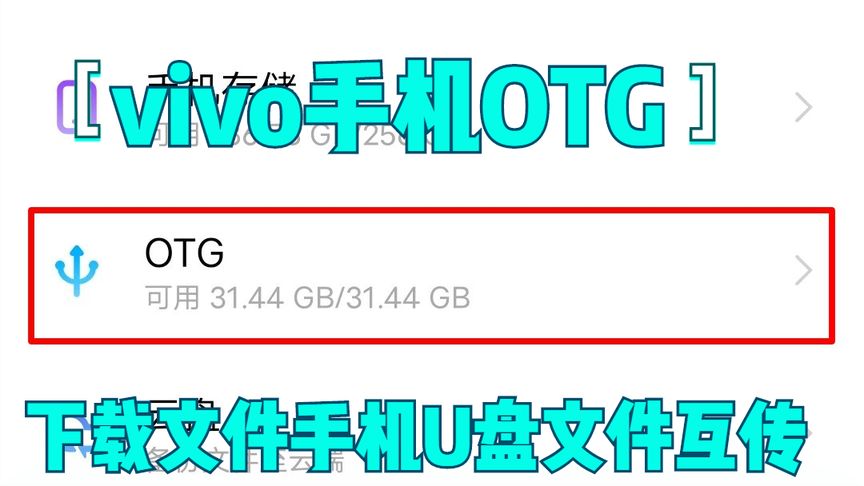 教你使用vivo手机OTG文件管理手机和U盘文件互传,U盘文件删除