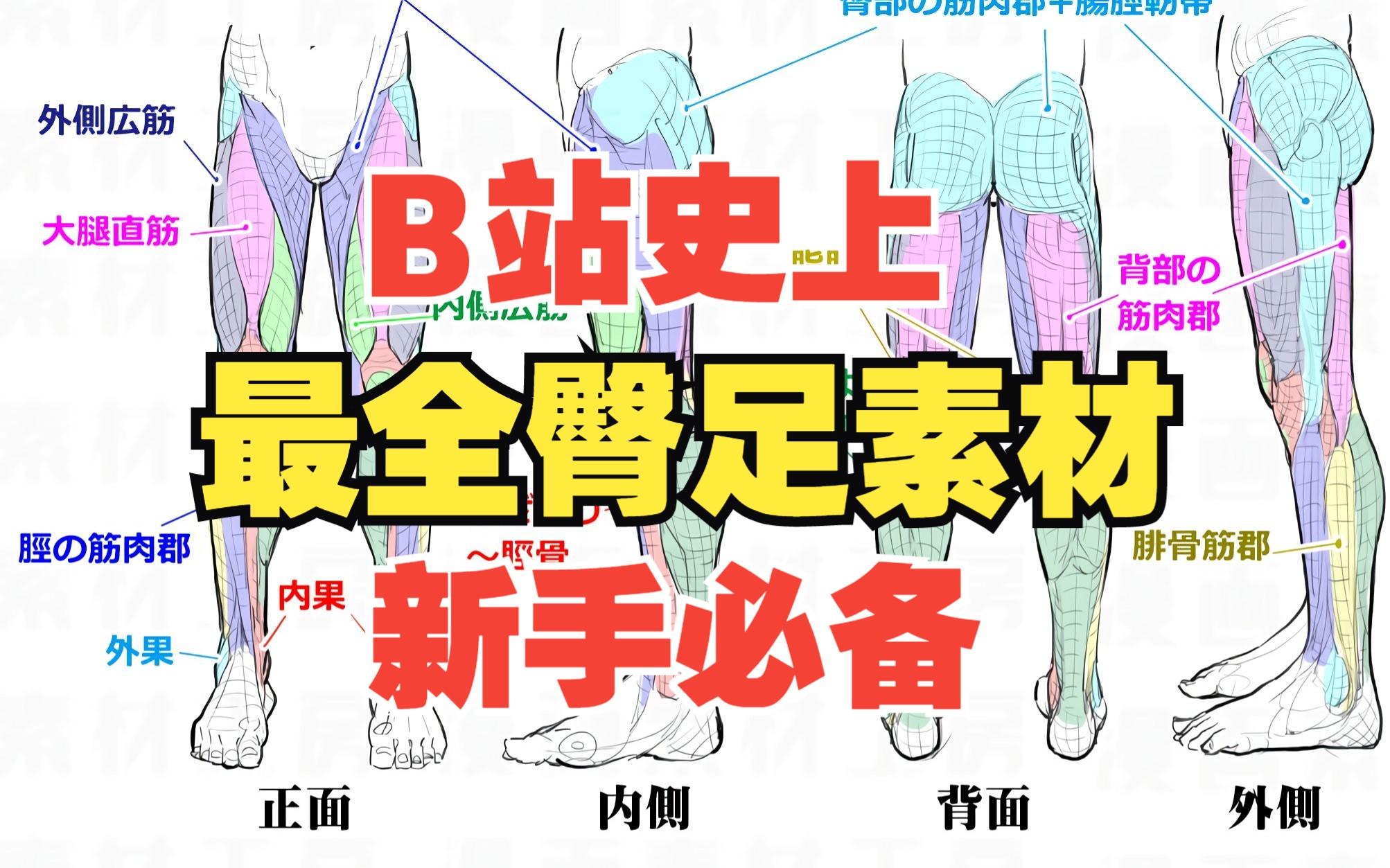 ...动漫人体结构画法进阶!臀足线稿素材带你打造更完美的角色形象!