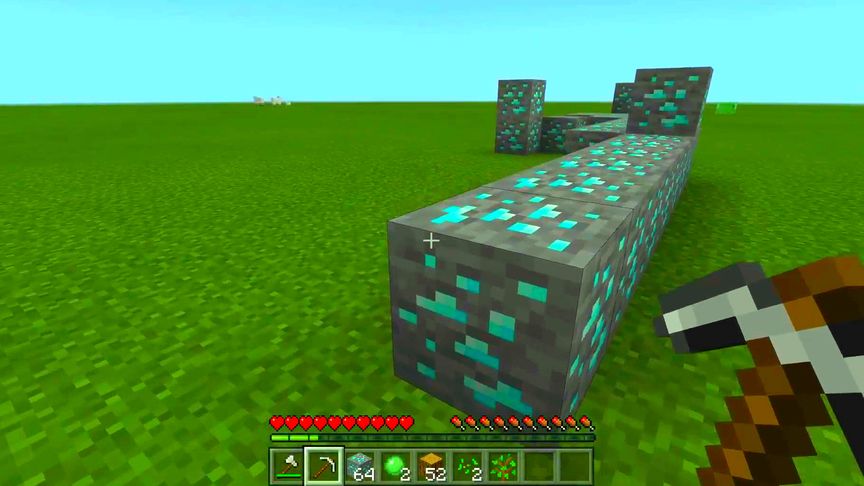 我的世界:基岩版连锁挖矿MOD可以在挖矿的时候一下挖一堆矿物