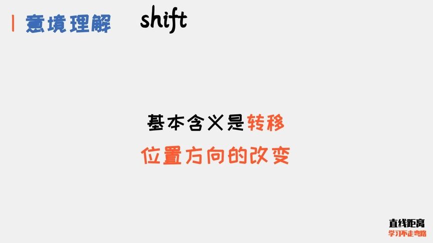 你知道电脑键盘上的shift键是什么意思吗？这可是个高频动词哦