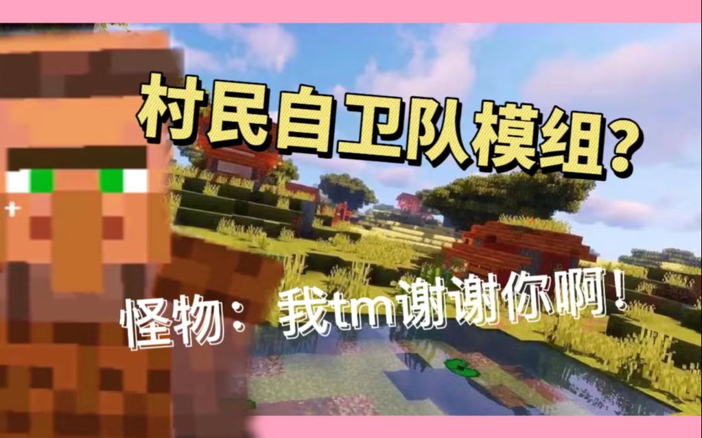 用了这个我的世界模组 我认村民做大哥!?村民居然能拿起武器攻击怪物...