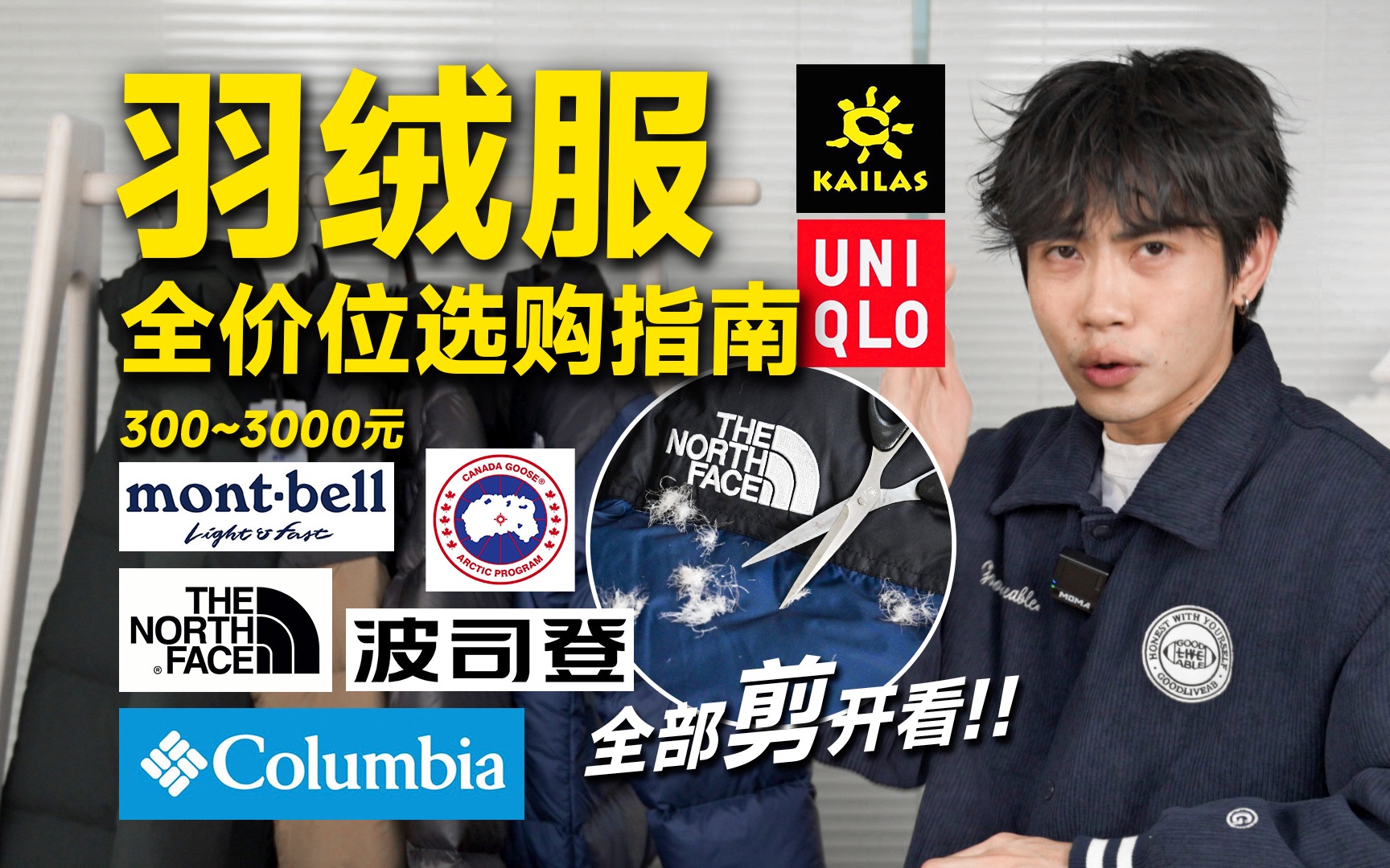 【无广】300-3000元全价位大牌羽绒服横向测评!全部暴力拆解!|北面 ...