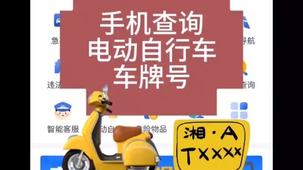 手机查询电动车的车牌号和车架号?
