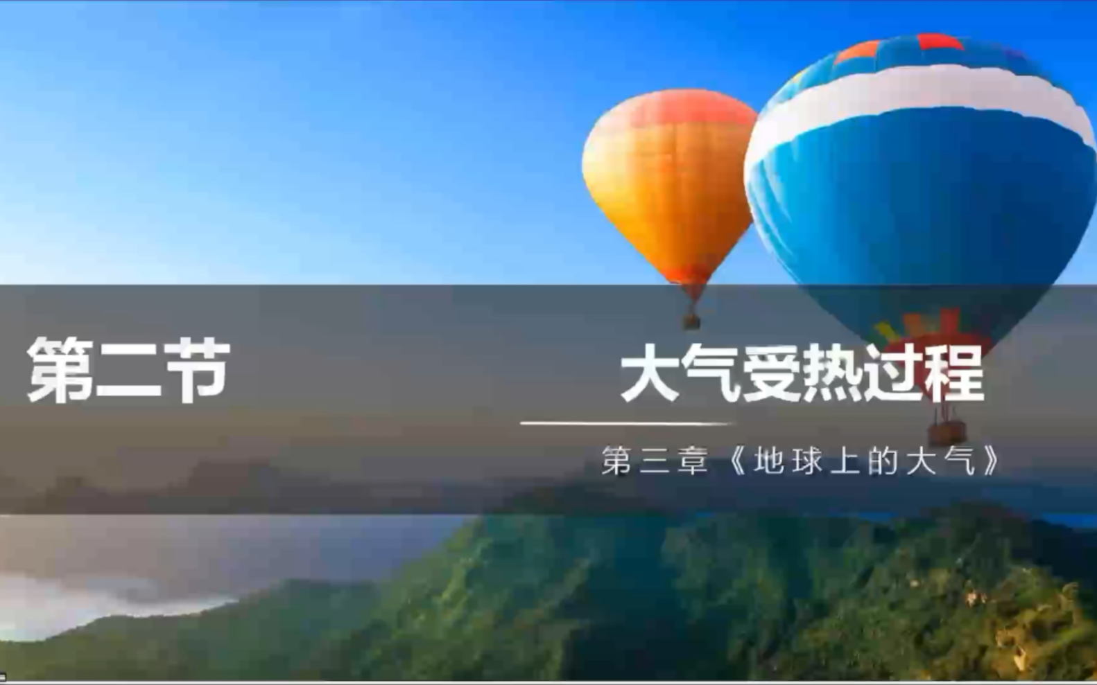 大气受热过程(课时一)