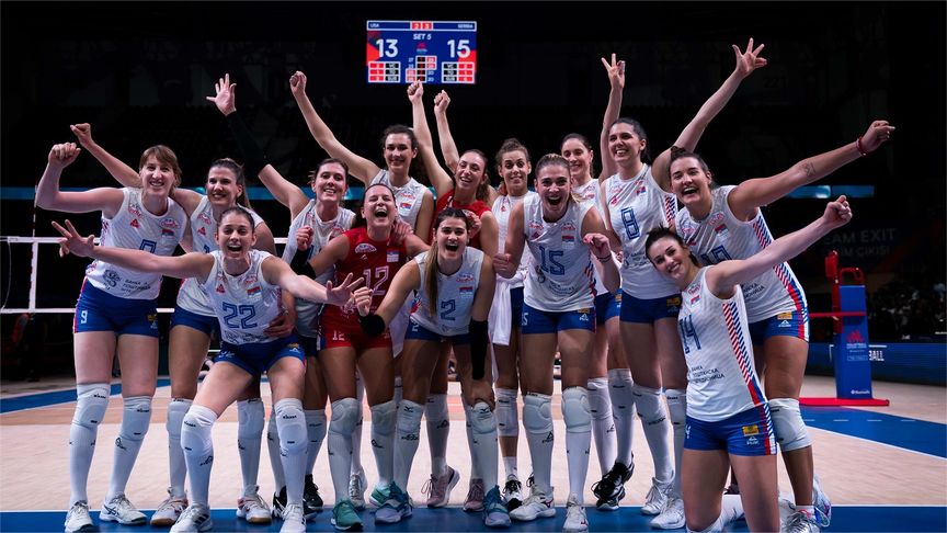 冰冰凉~透心凉!2022世界女排联赛1/4决赛塞尔维亚3:2美国HL