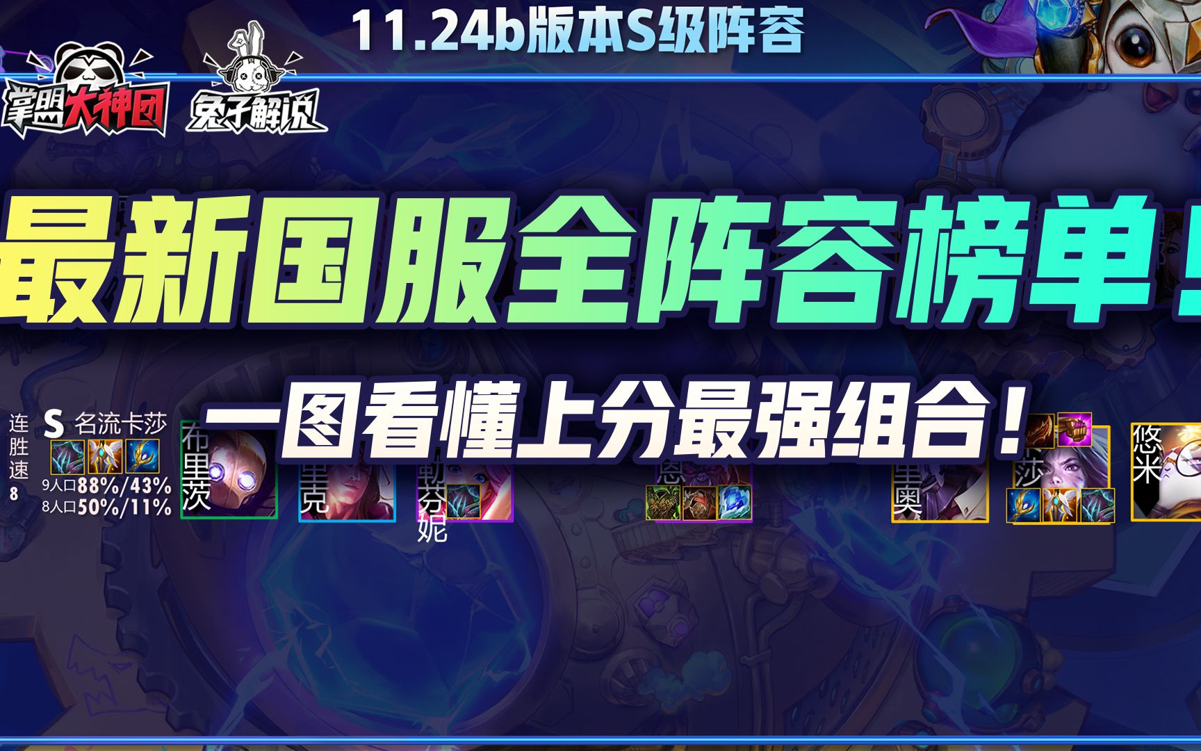 云顶最新国服全阵容榜单!一图看懂上分最强组合!