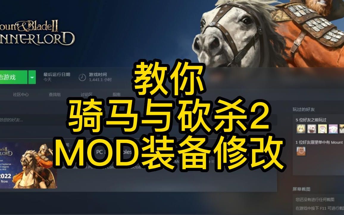 【骑马与砍杀2】MOD装备修改方法_单机游戏热门视频
