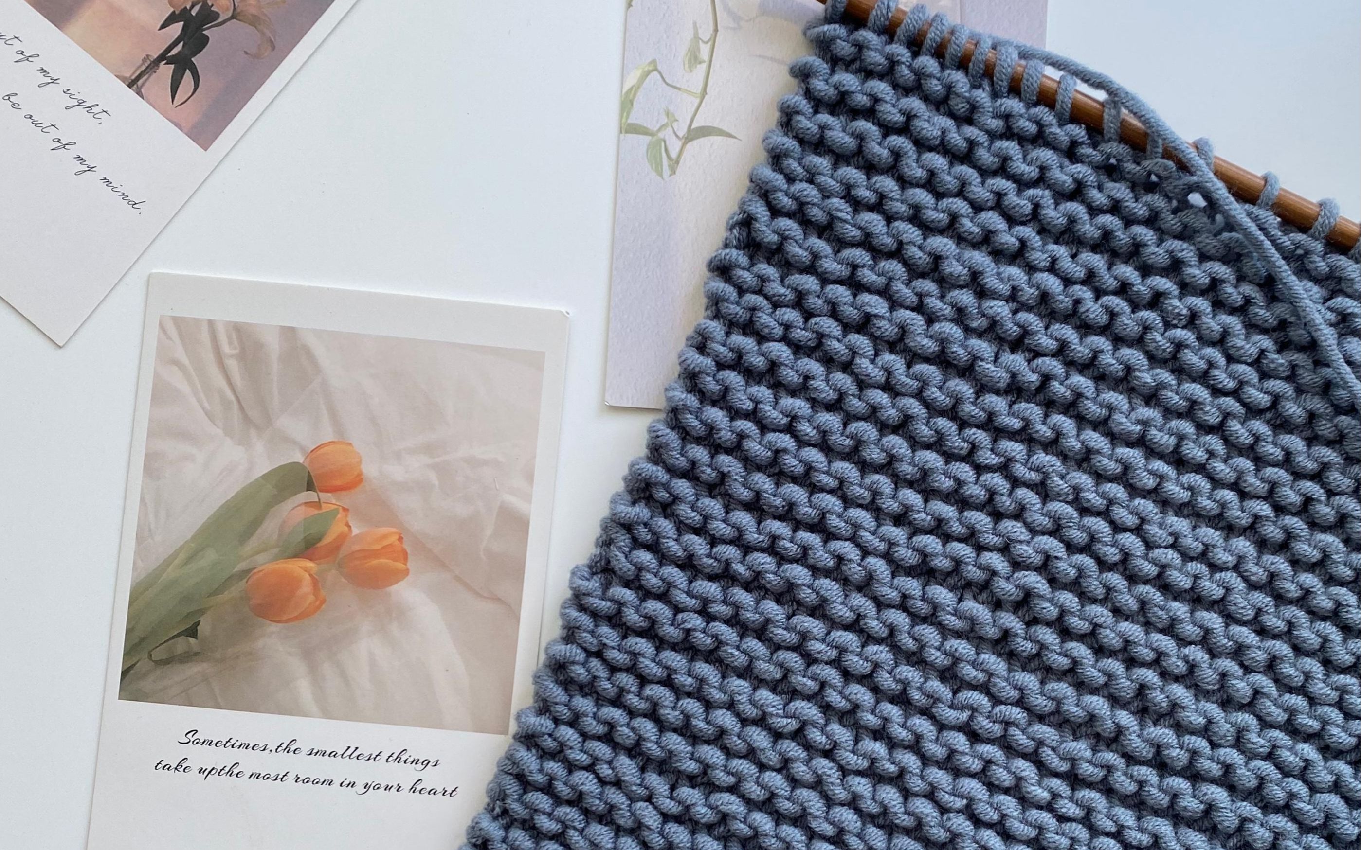 围巾平针编织教程