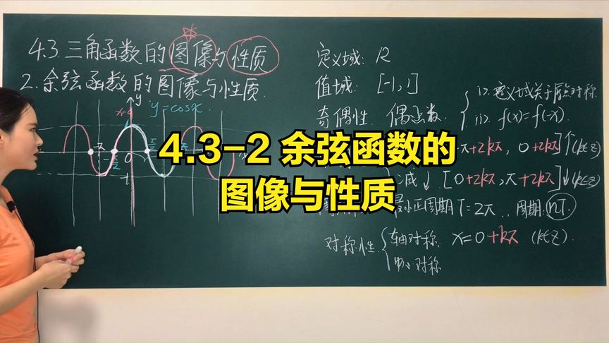 【高考数学一轮复习】4.3-2 余弦函数的图像与性质