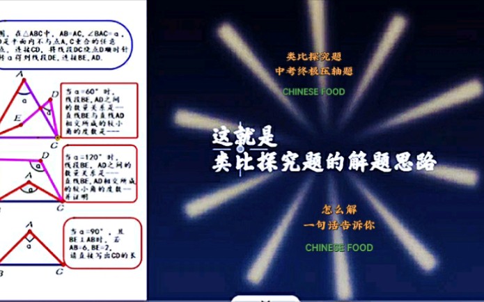 类比探究题:一句话告诉你怎么解