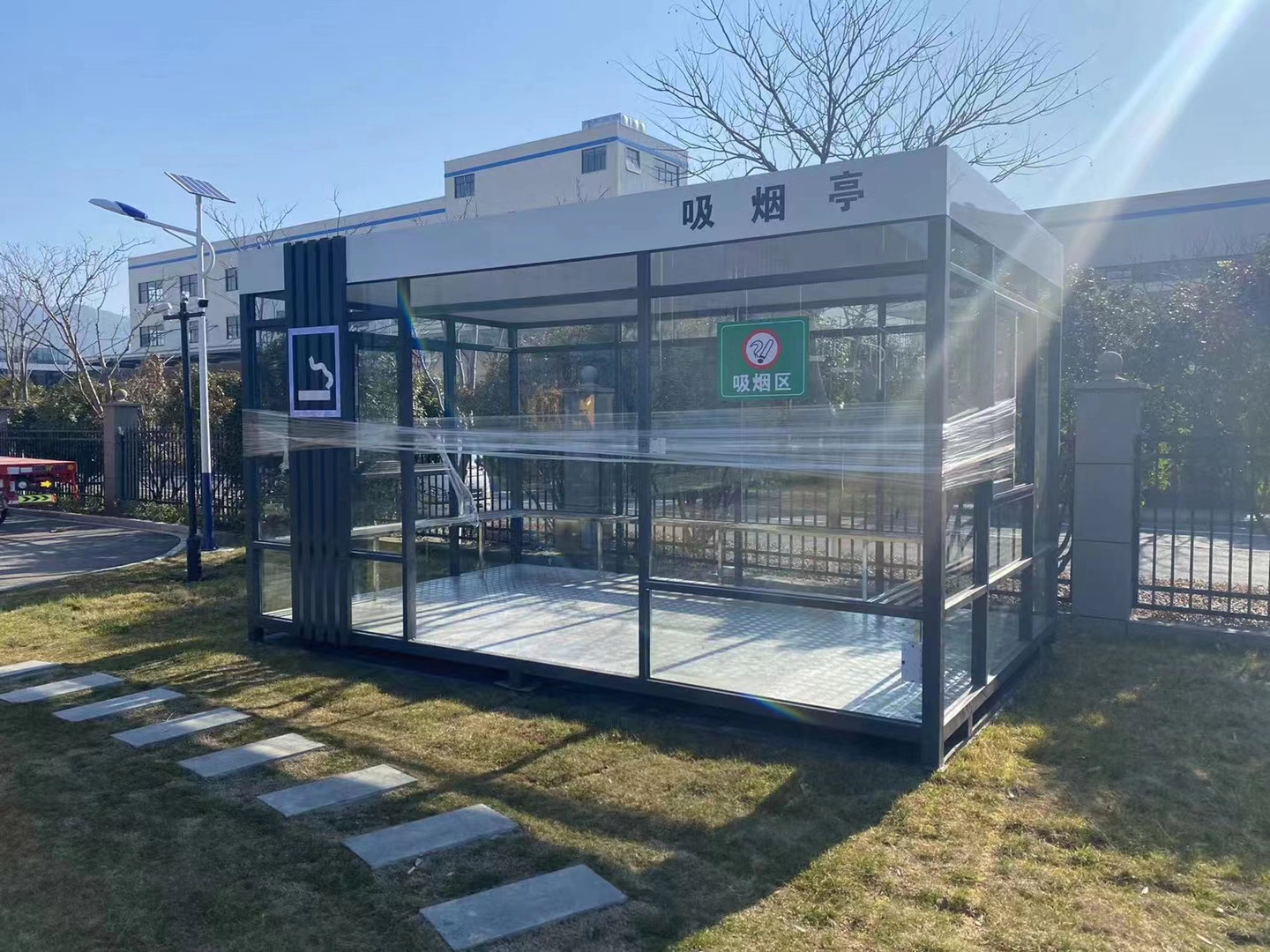 吉林工业大学岗亭 真石漆岗亭 吸烟室 停车场收费门卫岗亭 规格订制 ...