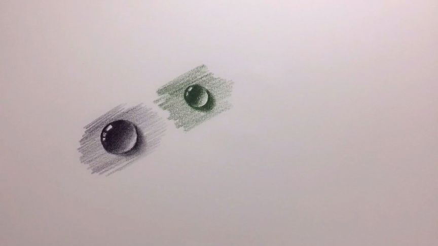 水珠这样画,简单又好看,一学就会。