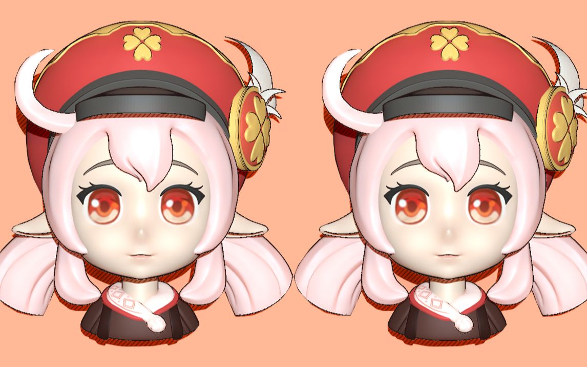 【Zbrush建模】原神可莉手办角色模型雕刻全过程教学