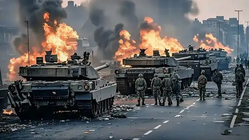25辆德国豹式坦克被俄罗斯T 90坦克摧毁!军事模拟 ARMA3