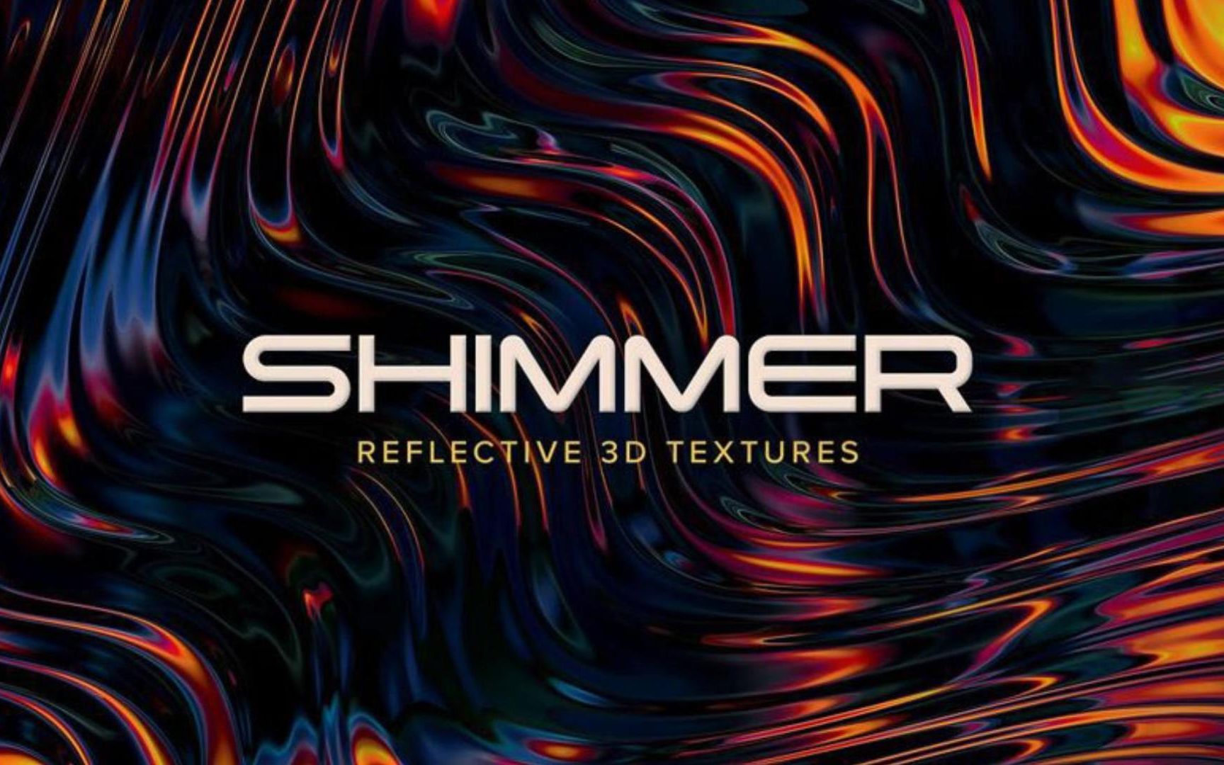 PS背景素材-彩色流动金属质感3D纹理背景图片素材【3636】