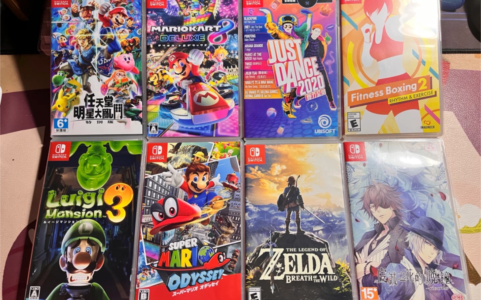 关于 任天堂switch 8盒游戏卡带的个人评价