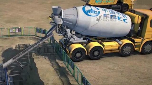 高铁桥梁那么大的基础,混凝土怎么浇筑?这个3D动画看完就明白