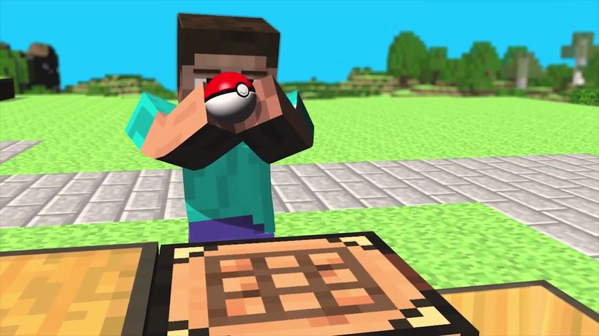 我的世界动画:史蒂夫用红石合成一个大师球,正式踏上奇妙旅程