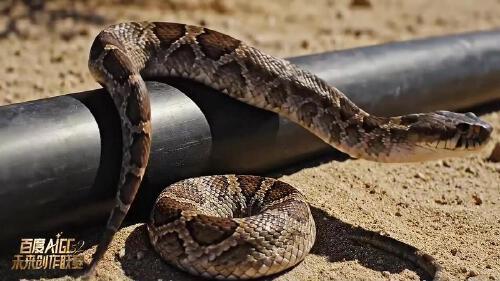 公蛇错把水管当爱侣疯狂缠绕,冷水一浇瞬间清醒!