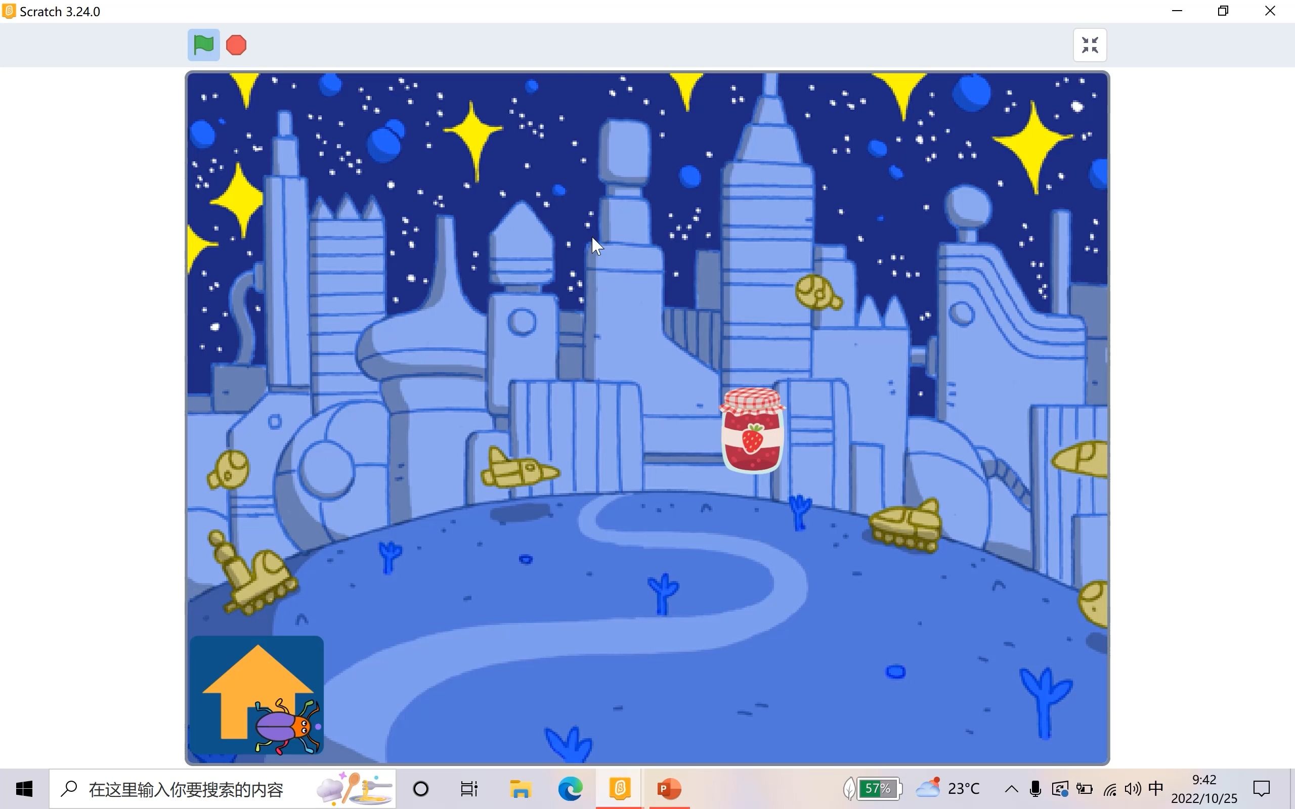 scratch3.0编程实用案例100篇(从入门到高阶)——35、小蟑螂回家(...