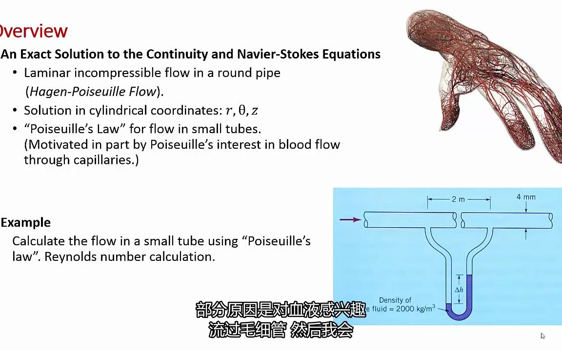 流体力学(4.6)—Hagen-Poiseuille流动方程