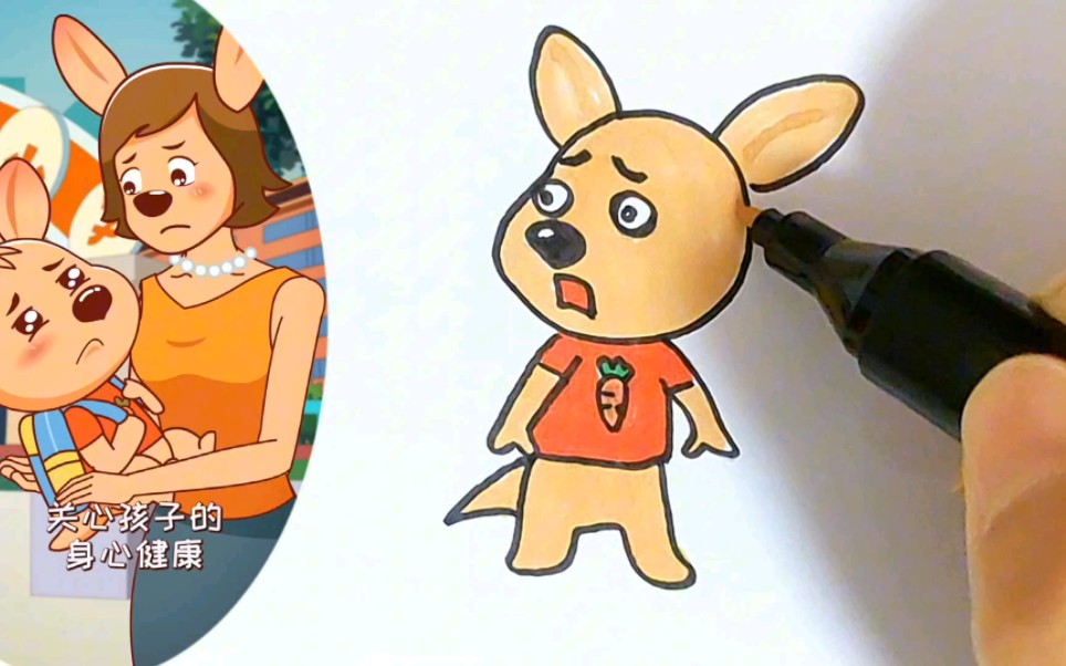 多关注孩子,创意简笔画,儿童画,人物简笔画,画动画人物