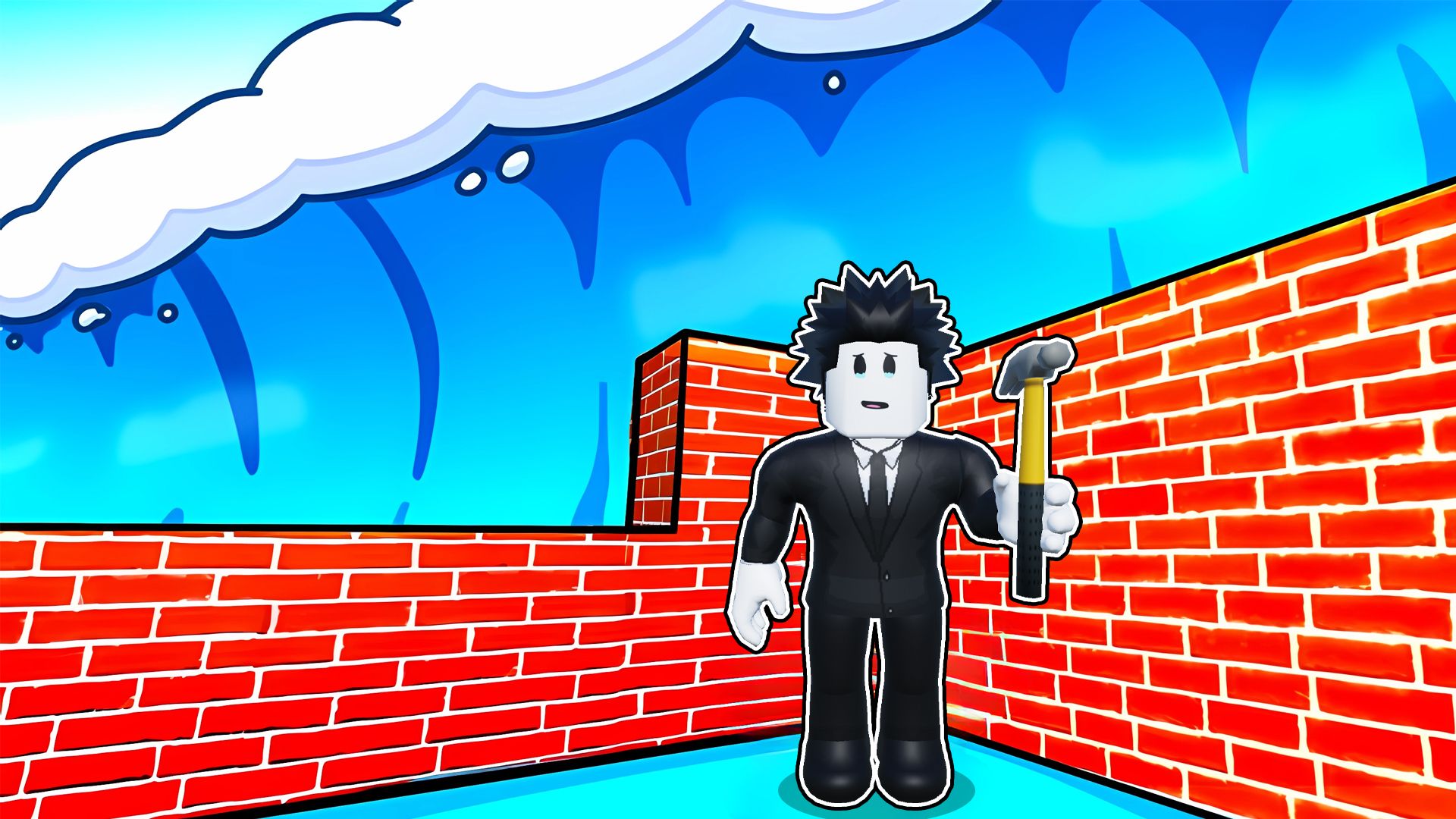 我和星星姐建造了一个基地来躲避海啸!ROBLOX_实况解说