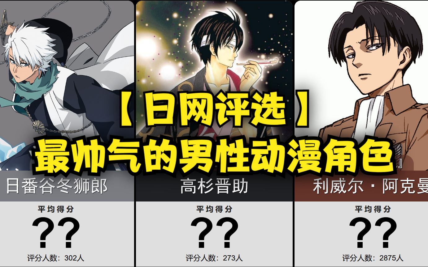 最帅气的男性动漫角色TOP50~!【日网评选】