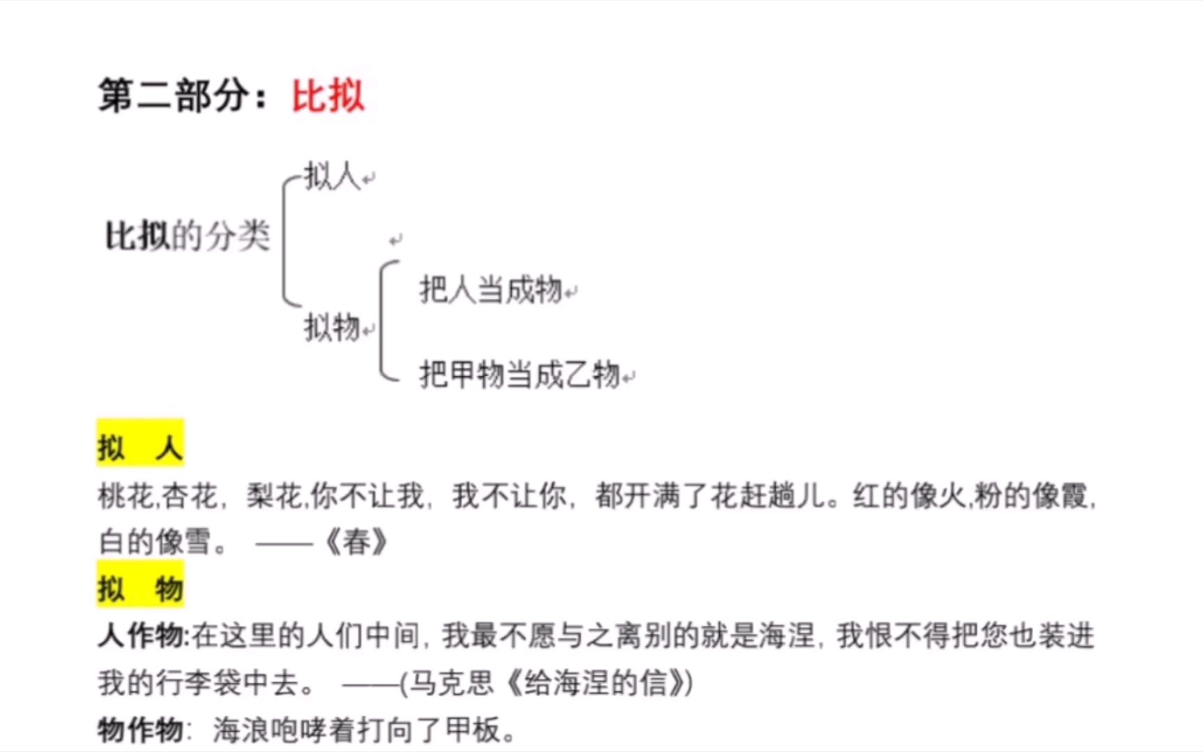 【高考语文】诗歌修辞手法