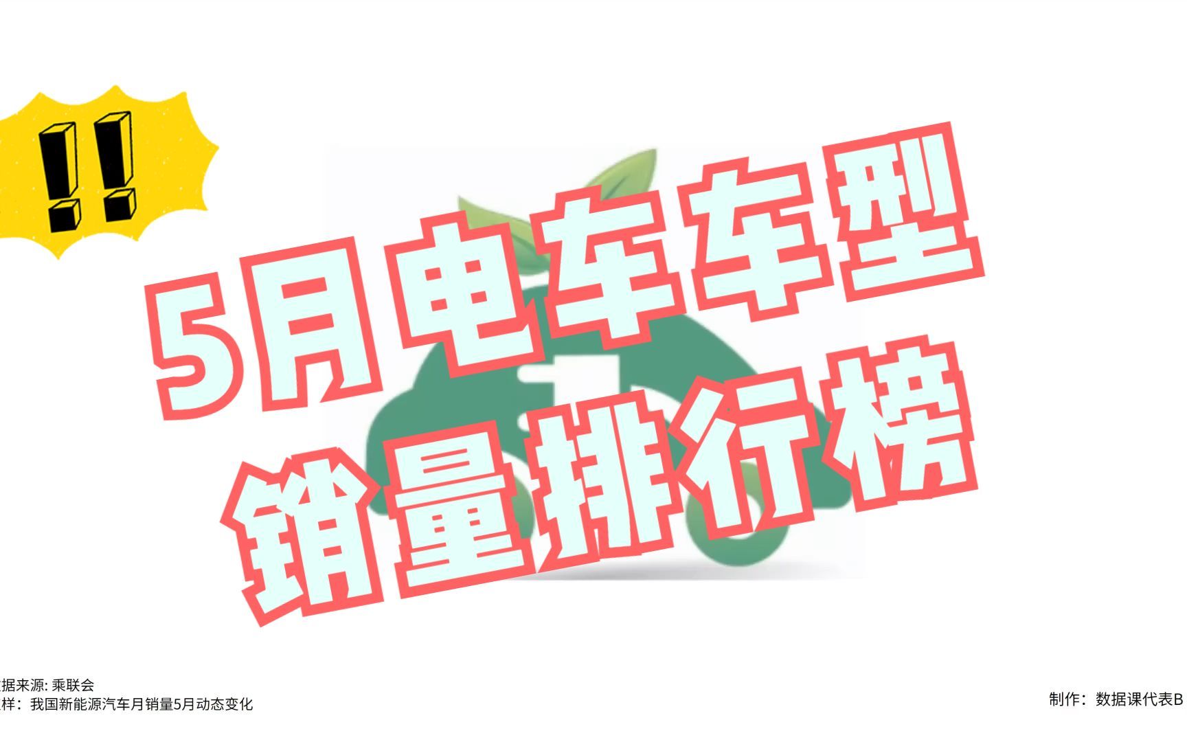 5月新能源汽车车型销量排行榜,BYD各车型疯狂霸榜?太猛了!