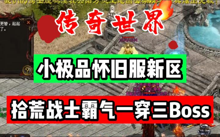 传奇世界:拾荒小战士霸气一穿三Boss,莫欺少年穷!_网络游戏热门视频
