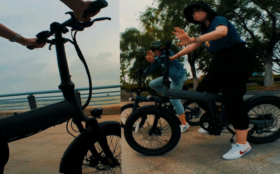 第一次体验电动折叠车,真休闲