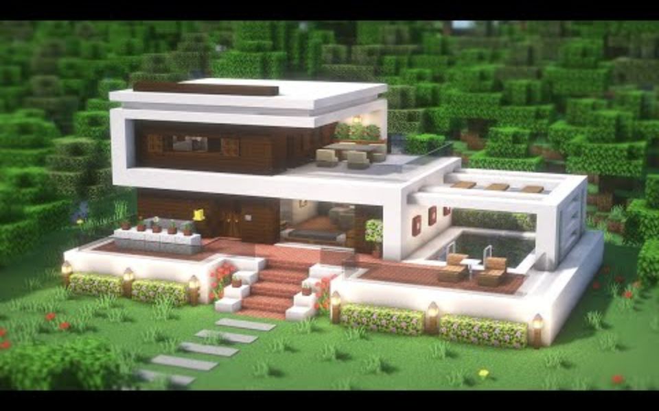 【IrieGenie】 Minecraft我的世界 两层现代住宅建造教程(授权搬运)