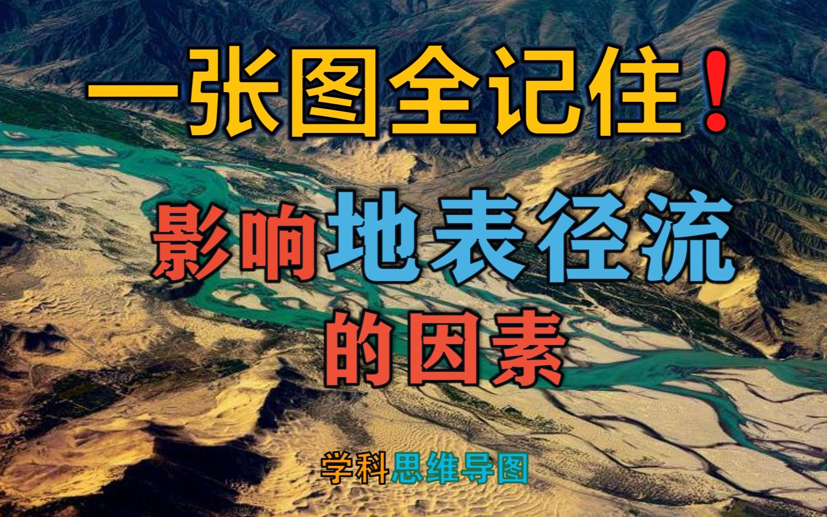 【考点必看】一张图全记住！影响地表径流的因素【学科思维导图】地理