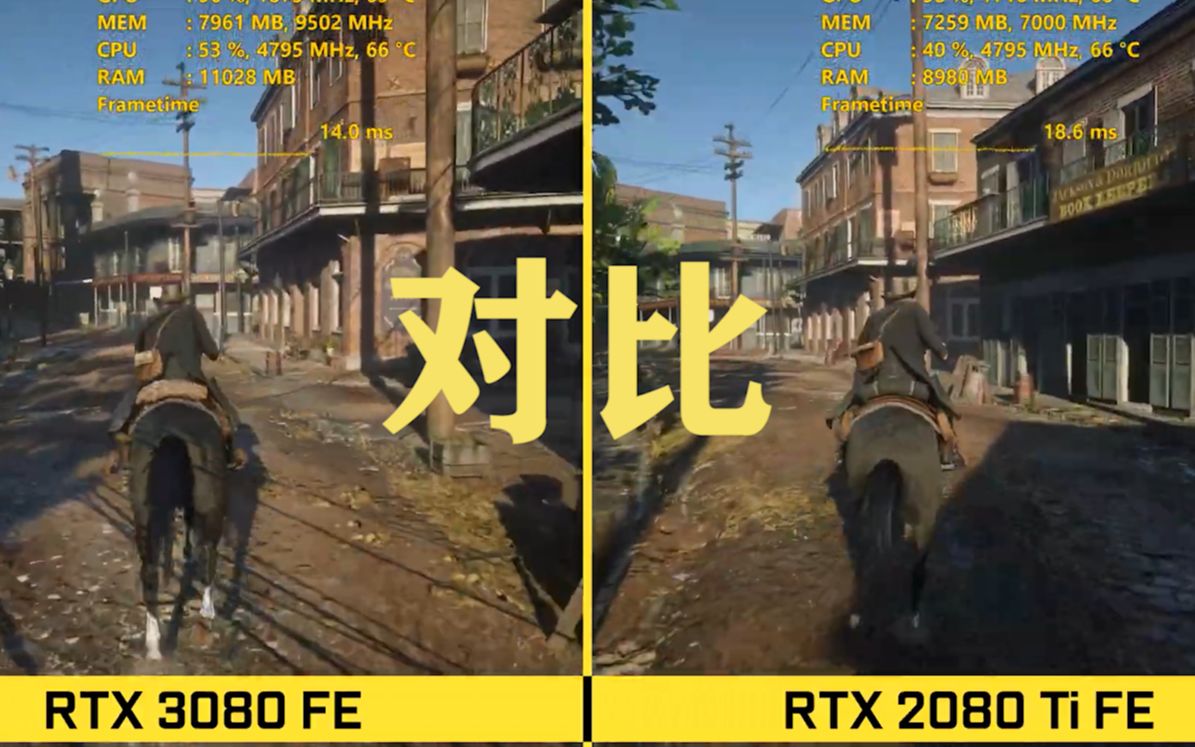 【真实】RTX 3080 对比 2080Ti 八款游戏4K实时帧数测试VS比拼