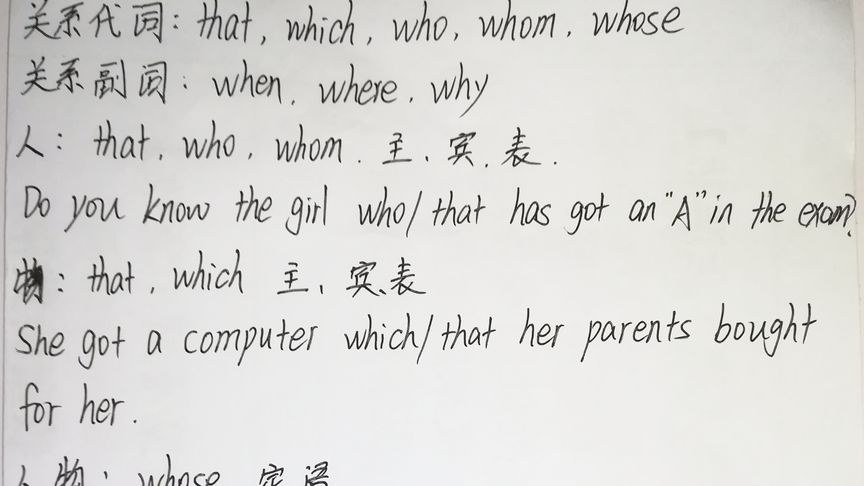英语中定语从句中五个关系代词和三个关系副词的用法总结,附例句
