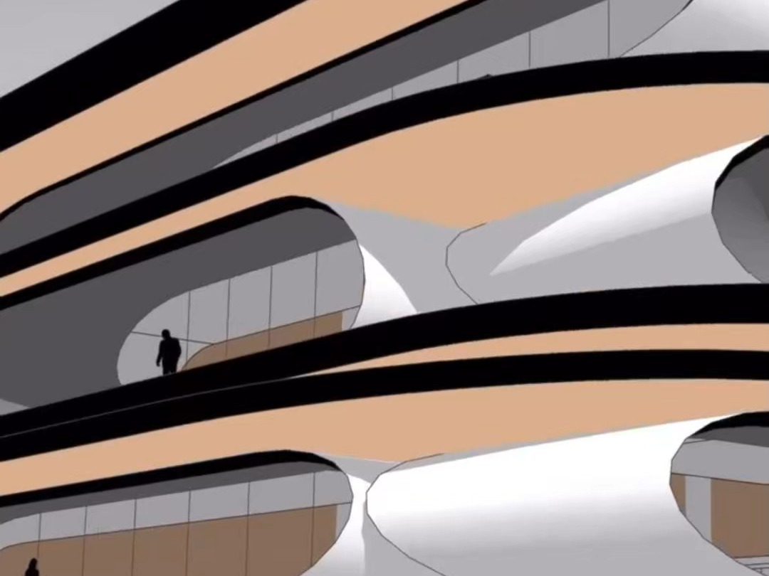 SketchUp iPad版建模作品——现代有机建筑