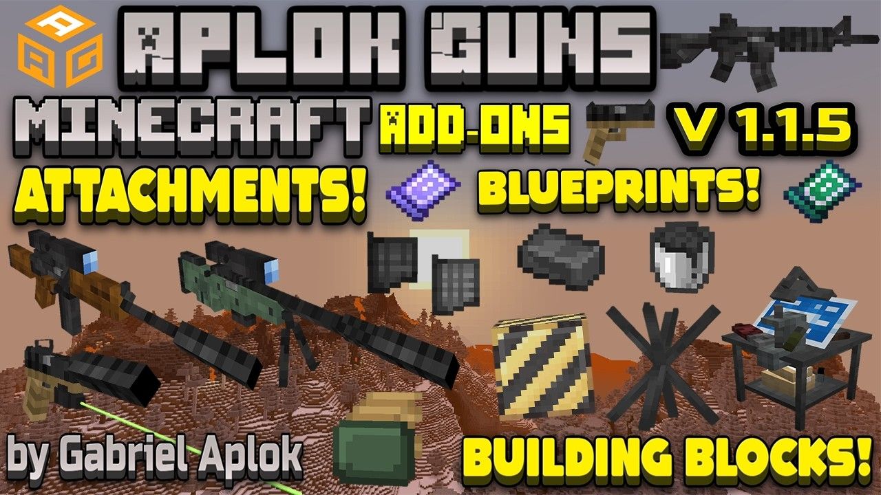 ...枪械 | 简约风 | 可合成 ☭ Aplok Guns v1.1.5_哔哩哔哩bilibili_Minecraft