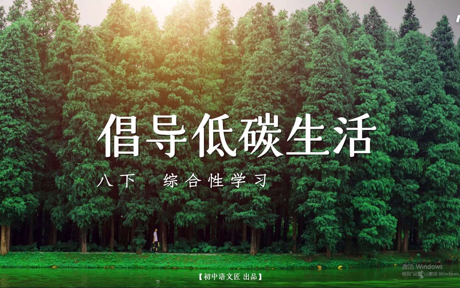 (八下综合性学习)倡导低碳生活