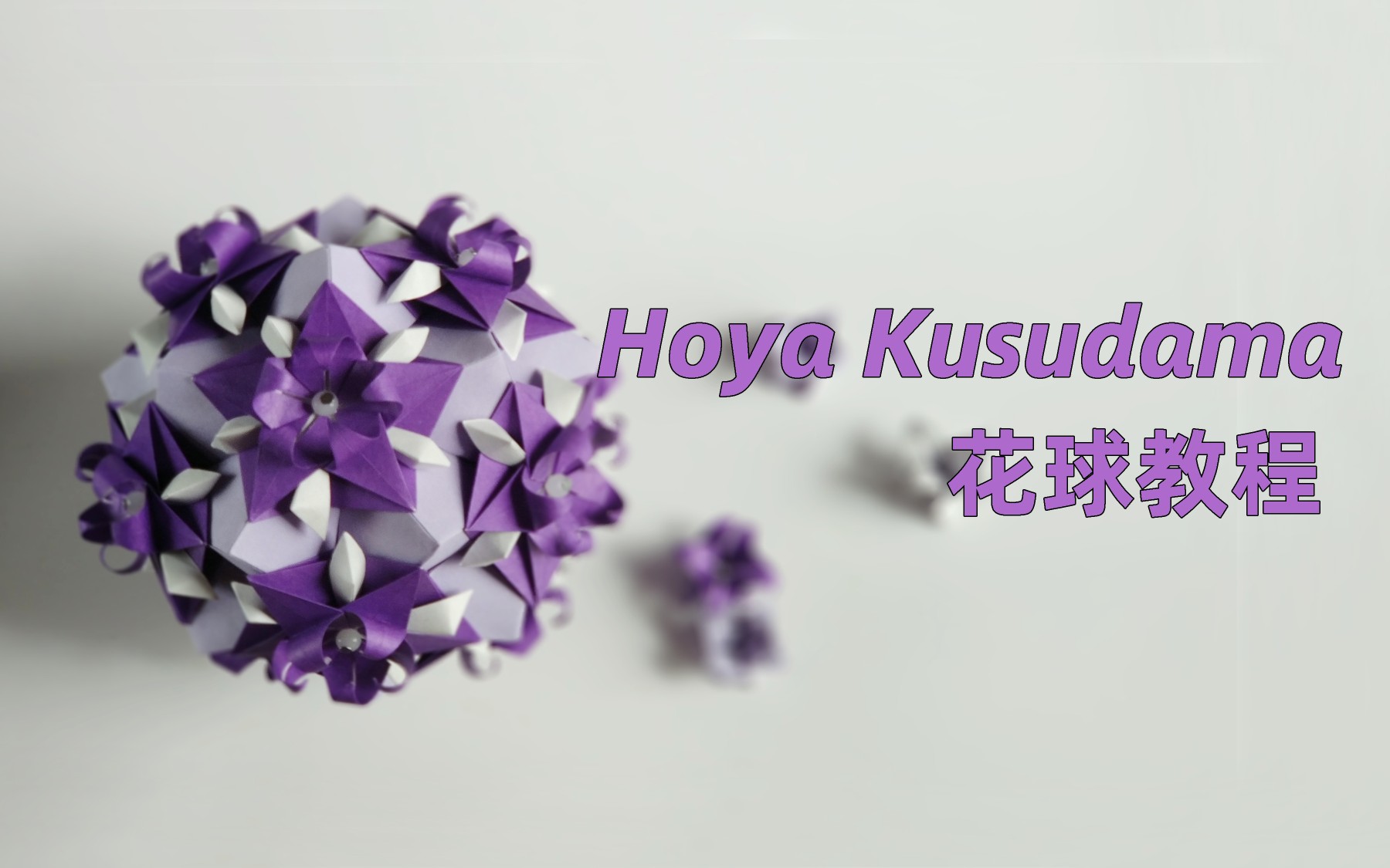 【花球教程】又是一款折法简单的花球哦～Hoya Kusadama花球