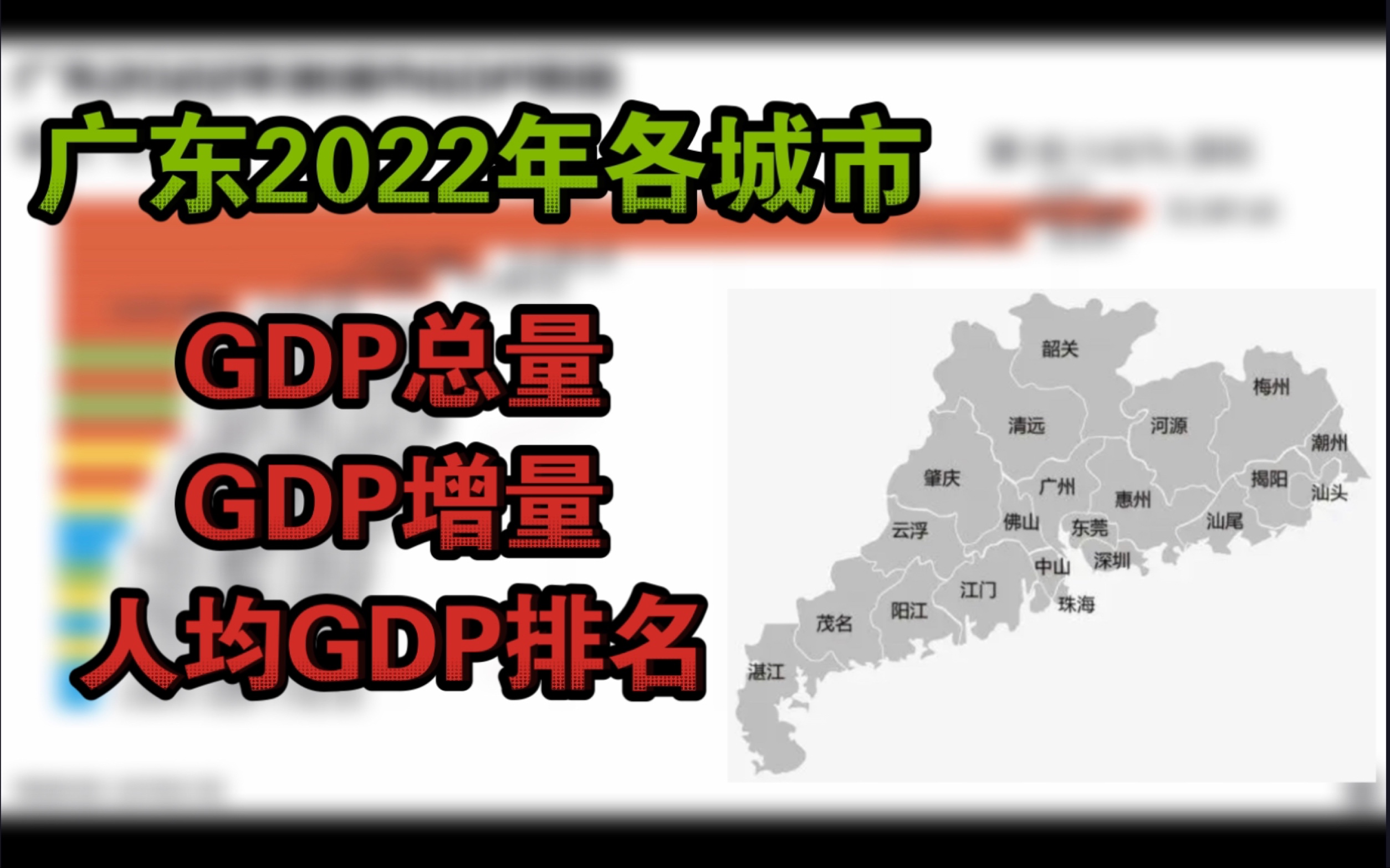揭阳负增长,惠州增速最高 广东2022年各城市GDP总量、GDP增量、...
