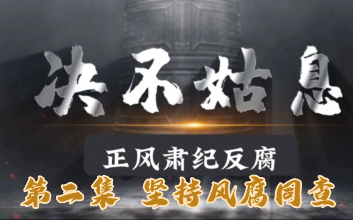 《决不姑息-正风肃纪反腐》第二集“坚持风腐同查”。