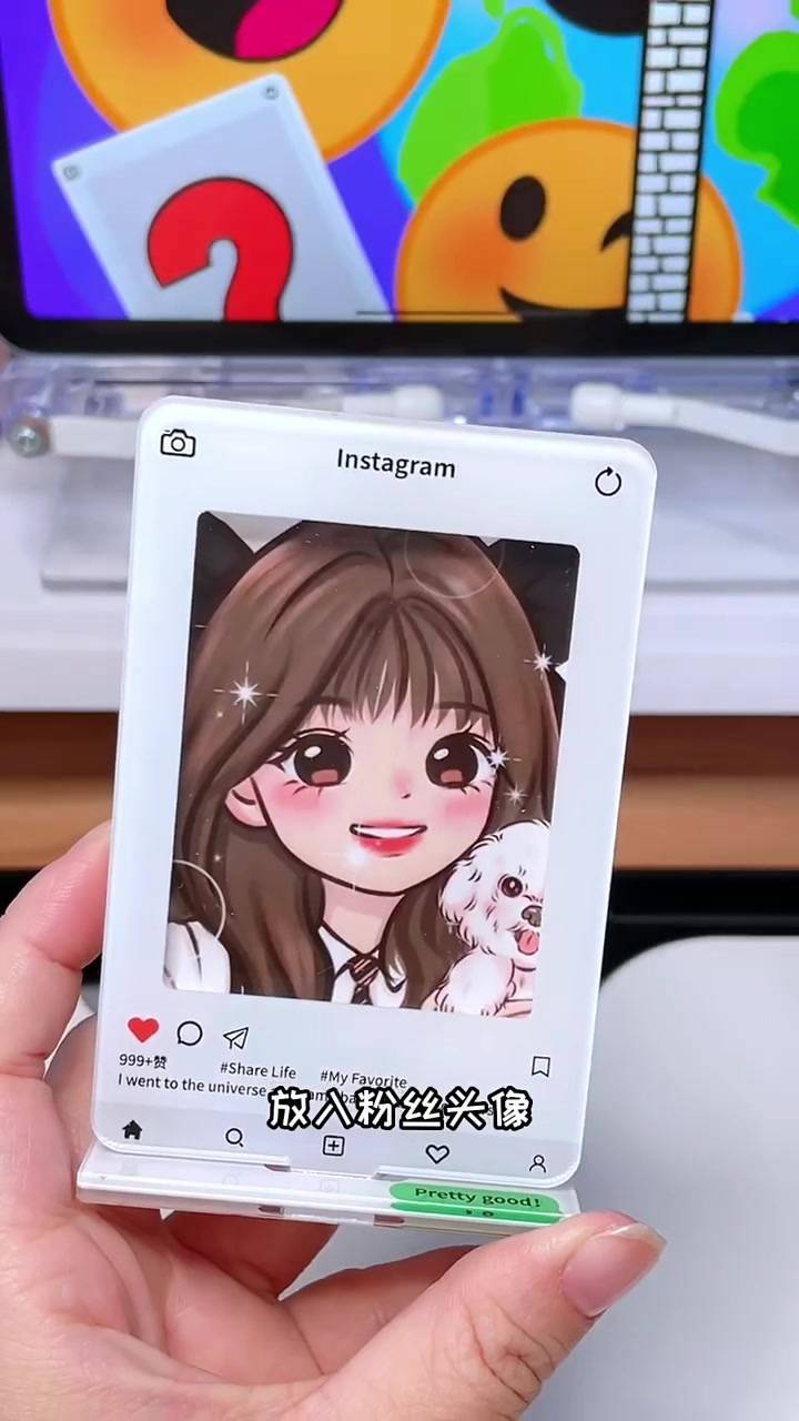 拆自制立牌咕卡盲盒,emoji表情包好特别