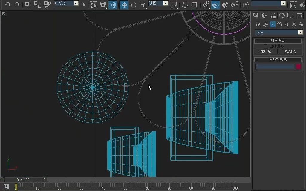 VR中文版教程卧室实例 009筒灯设置