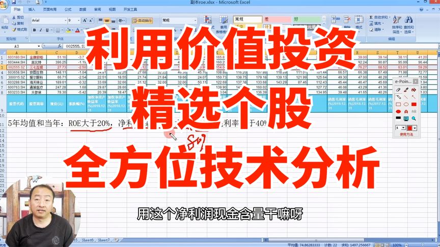 利用价值投资从四千多只A股中精选个股,原理方法简单实用高效