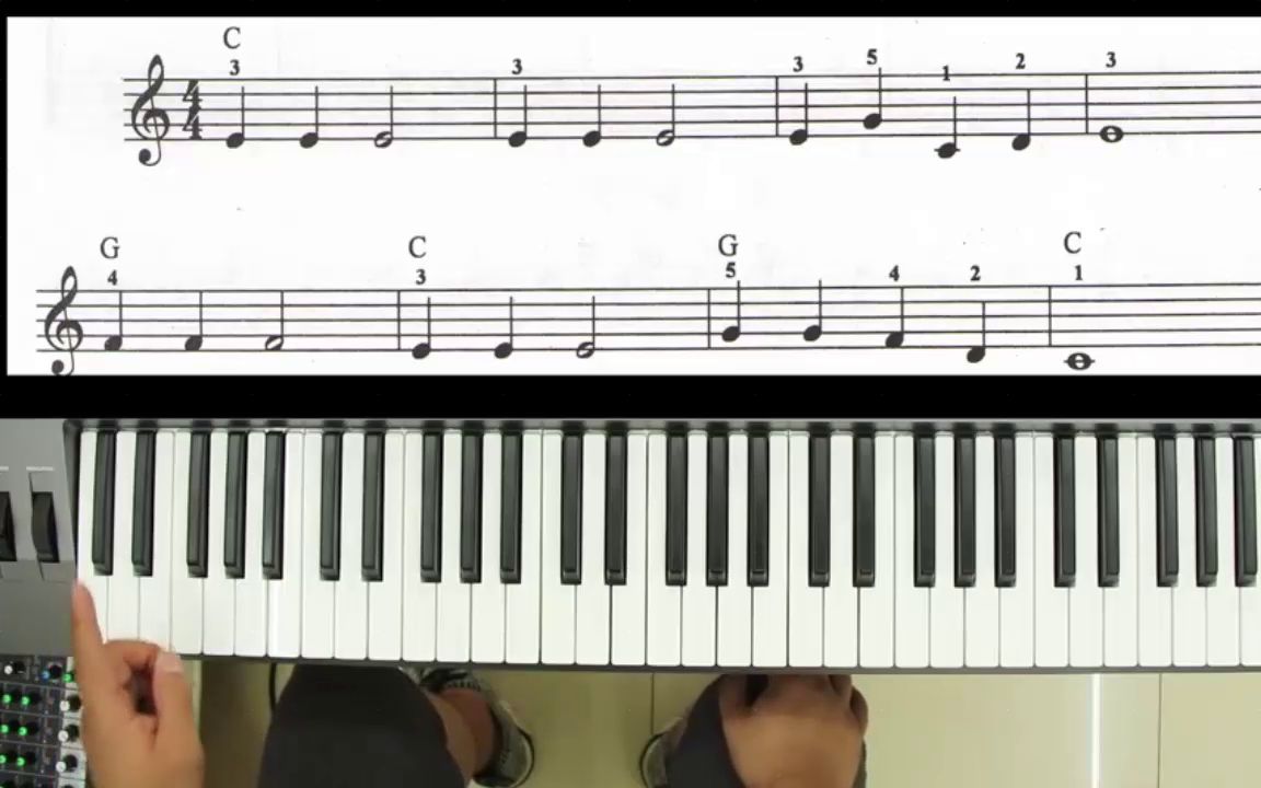 电子琴指法视频教程电子琴课程,带低音和弦的乐谱下集怎样练电子琴