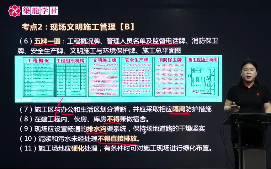 2022年二建建筑实务精讲课程 第33讲-施工现场管理2文明施工