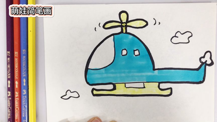 简笔画:画一架飞机,原来要这么画简单好看