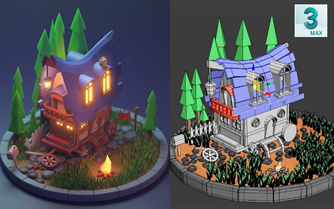 【3DMAX场景建模】用3dmax从拉box开始教你,0基础场景布线、简单...